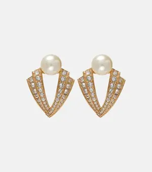Valentino Garavani Je Les V Embellished Earrings - Gold