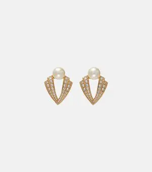 Valentino Garavani Je Les V Embellished Earrings - Gold