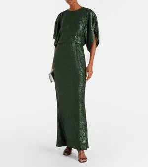 Norma Kamali Obie Sequined Gown