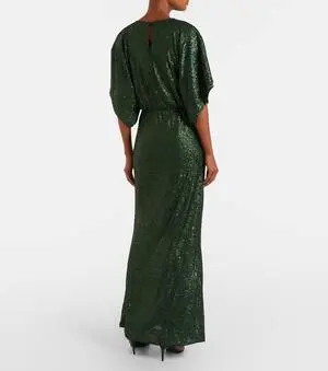 Norma Kamali Obie Sequined Gown