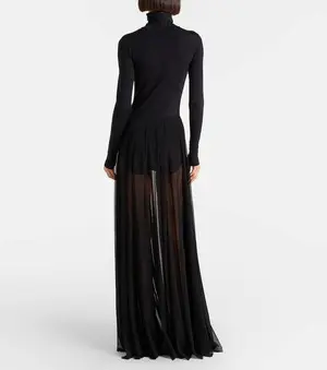 Norma Kamali Semi-sheer Maxi Skirt