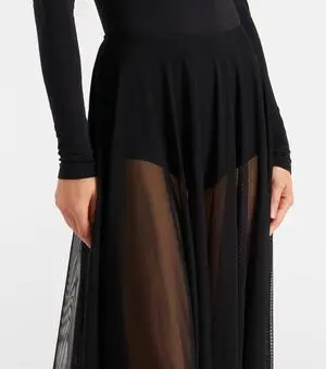 Norma Kamali Semi-sheer Maxi Skirt