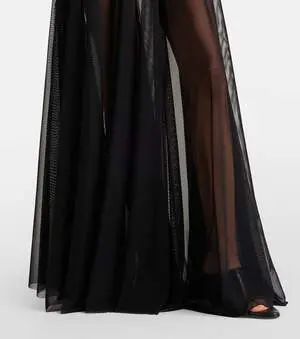 Norma Kamali Semi-sheer Maxi Skirt