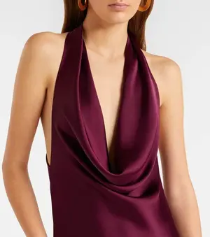 Norma Kamali Draped Satin Gown