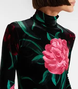 La DoubleJ Floral Turtleneck Top - Multicoloured