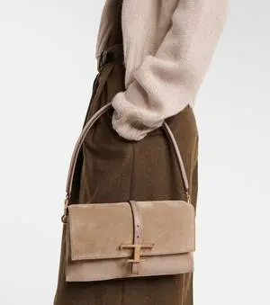 TOD'S T Timeless Mini Shoulder Bag - Brown
