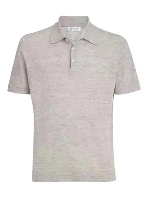 Brunello Cucinelli Short-sleeves Knit Polo Shirt - Neutrals
