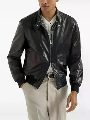Brunello Cucinelli Zip-fastening Leather Jacket
