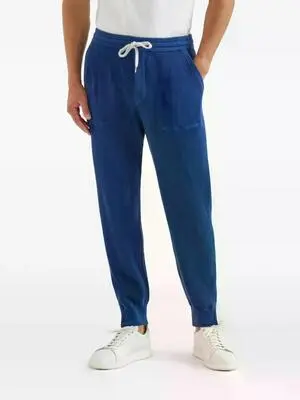 Brunello Cucinelli Ribbed-knit Track Pants - Blue