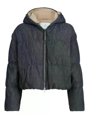 Brunello Cucinelli Hooded Puffer Jacket - Blue