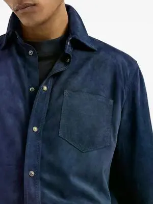 Brunello Cucinelli Chest-pocket Button-fastening Shirt - Blue