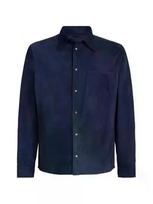 Brunello Cucinelli Suede Overshirt - Blue