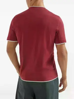 Brunello Cucinelli Layered-effect T-shirt - Red