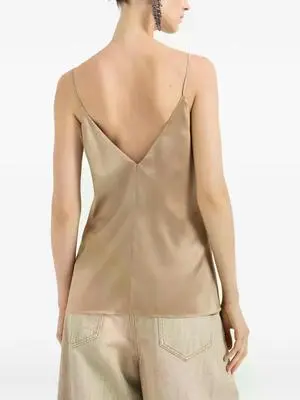 Brunello Cucinelli V-neck Top - Neutrals