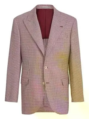 Brunello Cucinelli Houndstooth Peak Lapels Tailor Blazer
