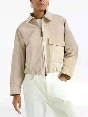 Brunello Cucinelli Corduroy-effect Jacket - Neutrals