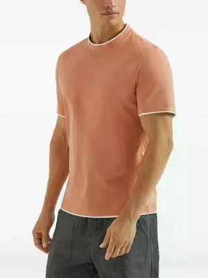 Brunello Cucinelli Crew-neck T-shirt - Orange