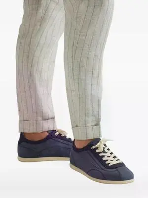 Brunello Cucinelli Textured Nubuck Sneakers - Blue