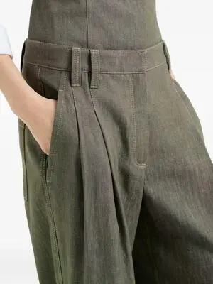Brunello Cucinelli Denim-effect Pleated Trousers