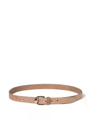 Brunello Cucinelli Keeper Loop Leather Belt - Neutrals