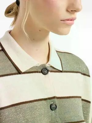Brunello Cucinelli Striped-pattern Polo Shirt - Neutrals