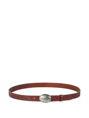 Brunello Cucinelli Leaf Motif Braided Buckle Belt - Brown