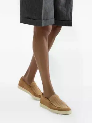 Brunello Cucinelli Suede Loafers - Neutrals