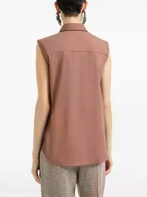Brunello Cucinelli Sleeveless Shirt - Orange