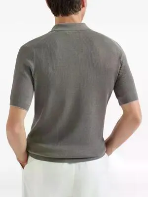 Brunello Cucinelli V-neck Short-sleeve T-shirt - Grey