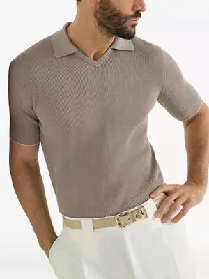 Brunello Cucinelli V-neck Short-sleeve T-shirt - Neutrals