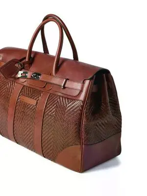 Brunello Cucinelli Braided Leather Luggage Bag