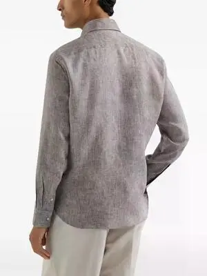 Brunello Cucinelli Linen Shirt - Brown