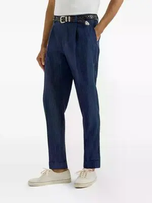 Brunello Cucinelli Pinstripe Trousers - Blue