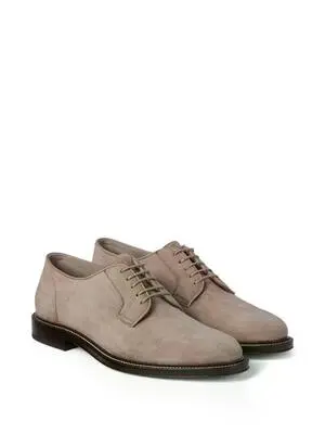 Brunello Cucinelli Suede Derby Shoes