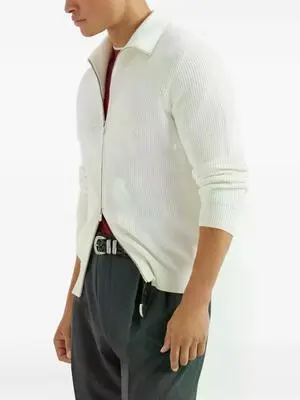 Brunello Cucinelli Zip-fastening Cardigan - White