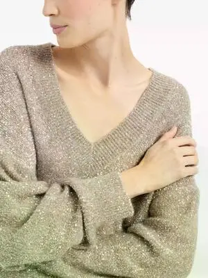 Brunello Cucinelli V-neck Sweater - Neutrals