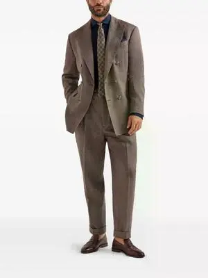 Brunello Cucinelli Pleated Trousers - Brown