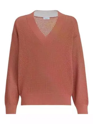Brunello Cucinelli V-neck Sweater - Orange