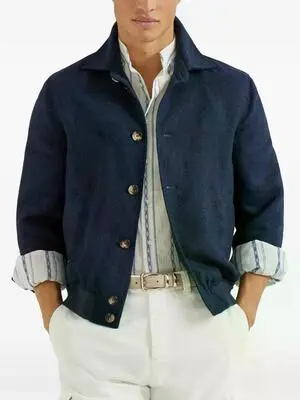 Brunello Cucinelli Button Hopsack Shirt Jacket