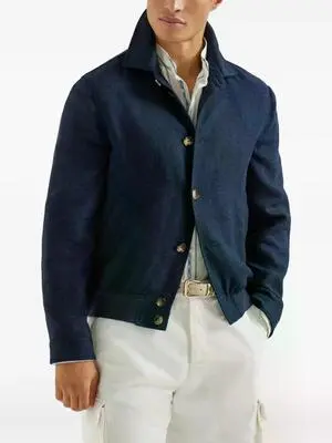 Brunello Cucinelli Button Hopsack Shirt Jacket