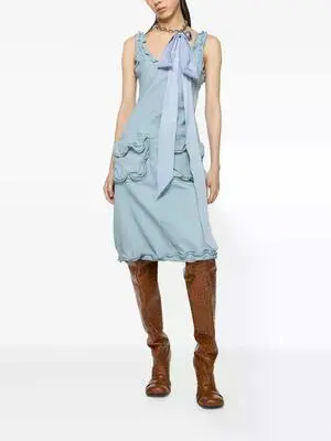 Acne Studios Ruffled Leather Dress