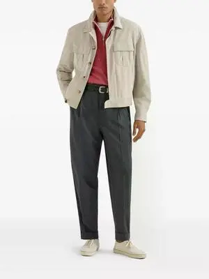 Brunello Cucinelli Half-zip Long-sleeve Sweater - Red