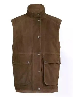 Brunello Cucinelli Monili-detail Front-pocket Vest - Brown