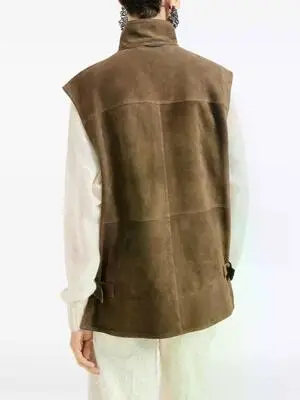 Brunello Cucinelli Monili-detail Front-pocket Vest - Brown