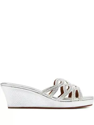 NICOLI 70mm Stina Embellished Sandals - Silver