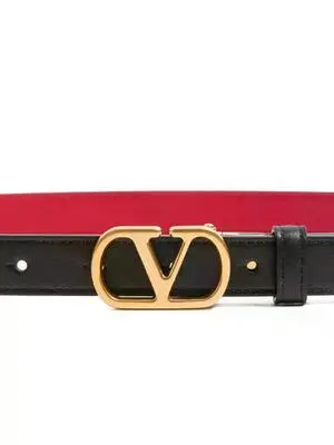 Valentino Garavani Vlogo Signature Reversible Belt - Black