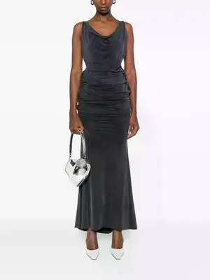 VIVIENNE WESTWOOD Liz Cowl-neck Maxi Dress - Grey