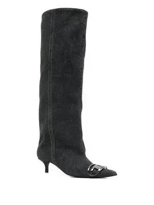 DIESEL® D-venus Boots With Logo Detail - Blue