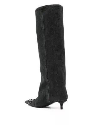 DIESEL® D-venus Boots With Logo Detail - Blue