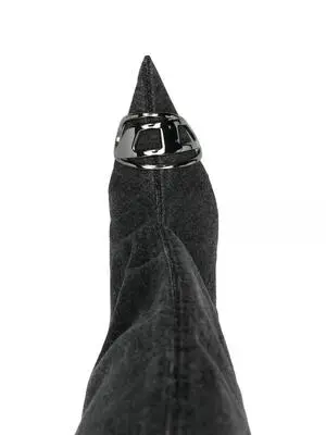 DIESEL® D-venus Boots With Logo Detail - Blue